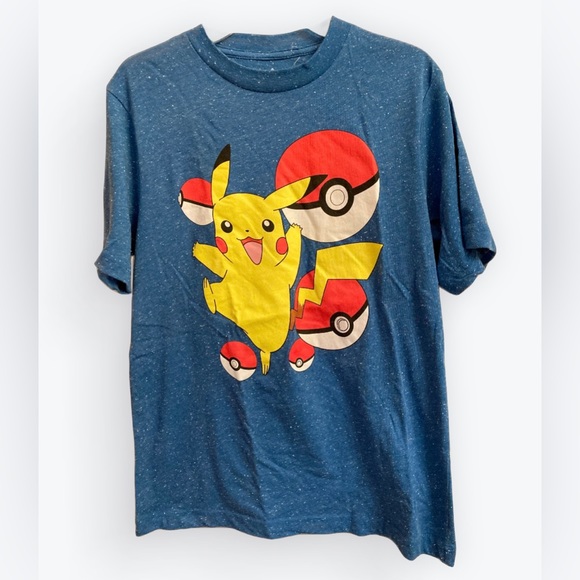 Pokemon | Shirts & Tops | Pokmon Blue Tshirt With Pikachu L | Poshmark